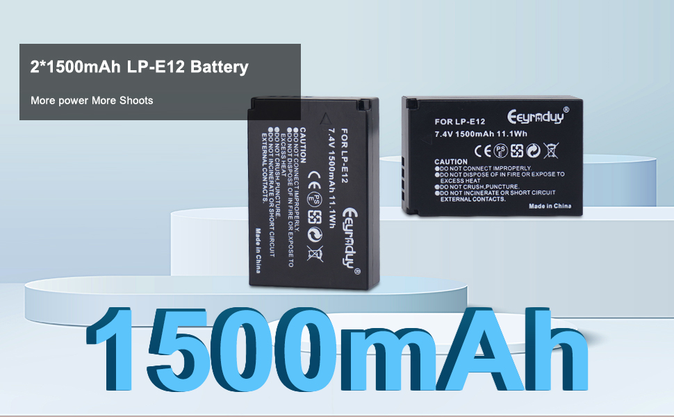 Amazon.com: 2-Pack LP-E12 Batteries and Dual Battery Charger for Canon EOS-M, EOS M2, EOS M10 ...