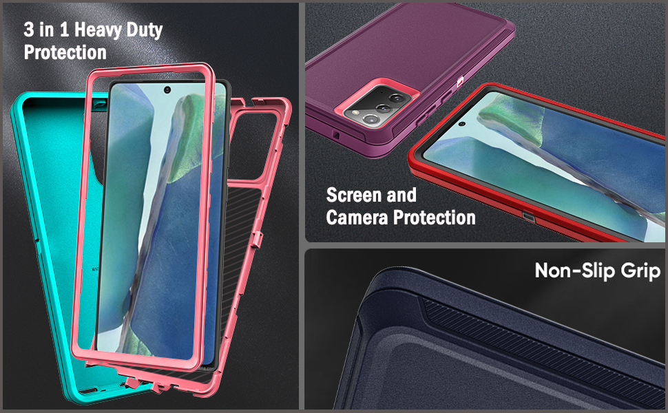 Amazon.com: YKHJKLEC for Samsung Galaxy Note 20 Case, with 2Pcs [Self Healing Flexible TPU ...