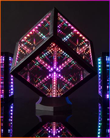 The Hyperspace Lighting Company HyperCube Nano Infinity Cube LED Light ...