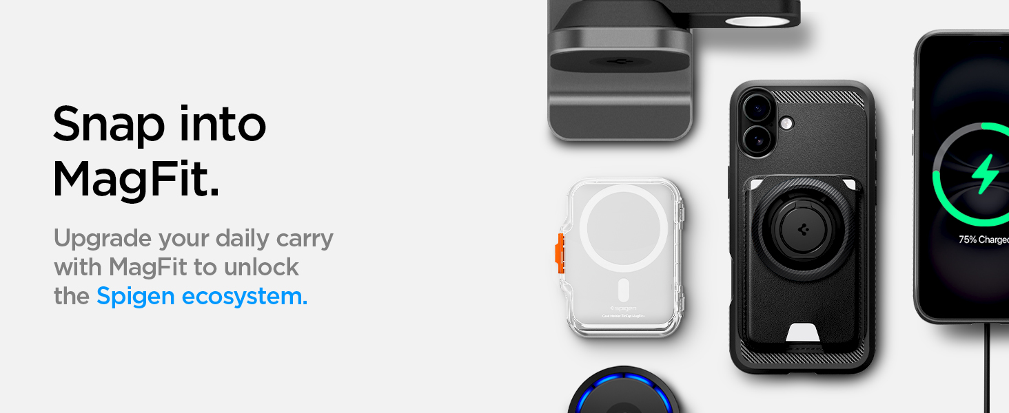 Amazon.com: Spigen Rugged Armor MagFit Designed for iPhone 16 Plus Case [Military-Grade ...