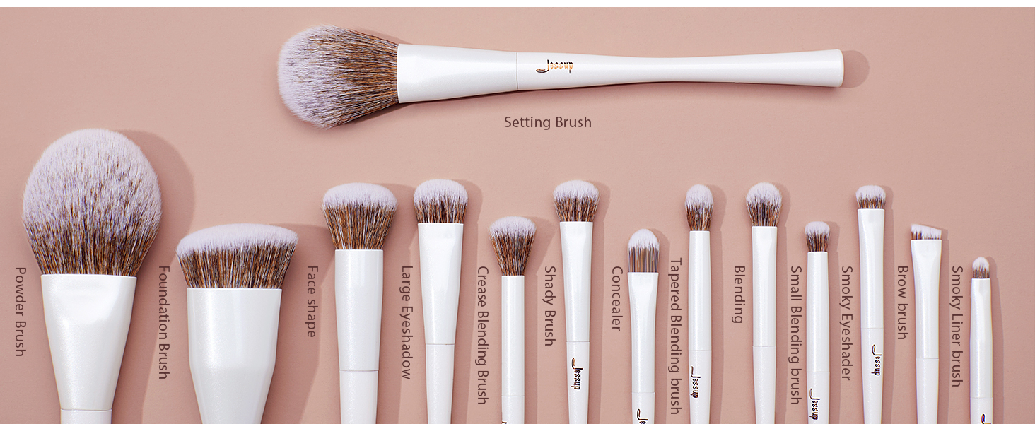 Amazon.com: Jessup Makeup Brushes Set 14pcs Make up Brushes Premium Synthetic Foundation ...