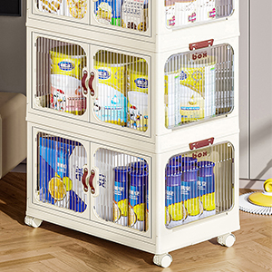 HOTRCR Large Plastic Storage Boxes with Lids, 5-pack Multi-Use Box ...