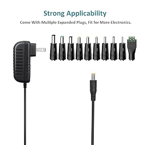 Amazon.com: Basicvolt 9V 3A Power Supply Universal Power Adapter Cord ...