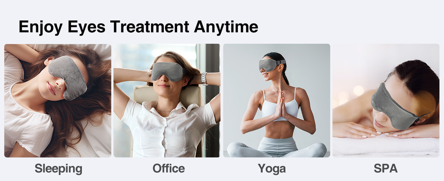 Amazon.com: Luxtude Heated Eye Masks for Dry Eyes with Flaxseed & Lavender, Microwave Warm Eye ...