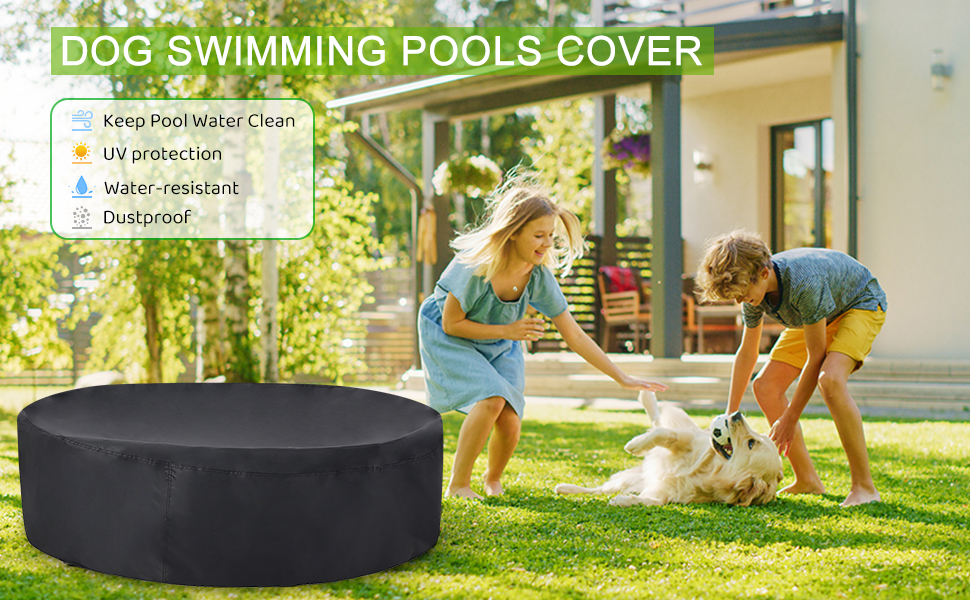 Amazon.com : Foldable Dog Pool Cover,Large Round Dog Pet Bath Pool Cover,Portable Pet Pool ...