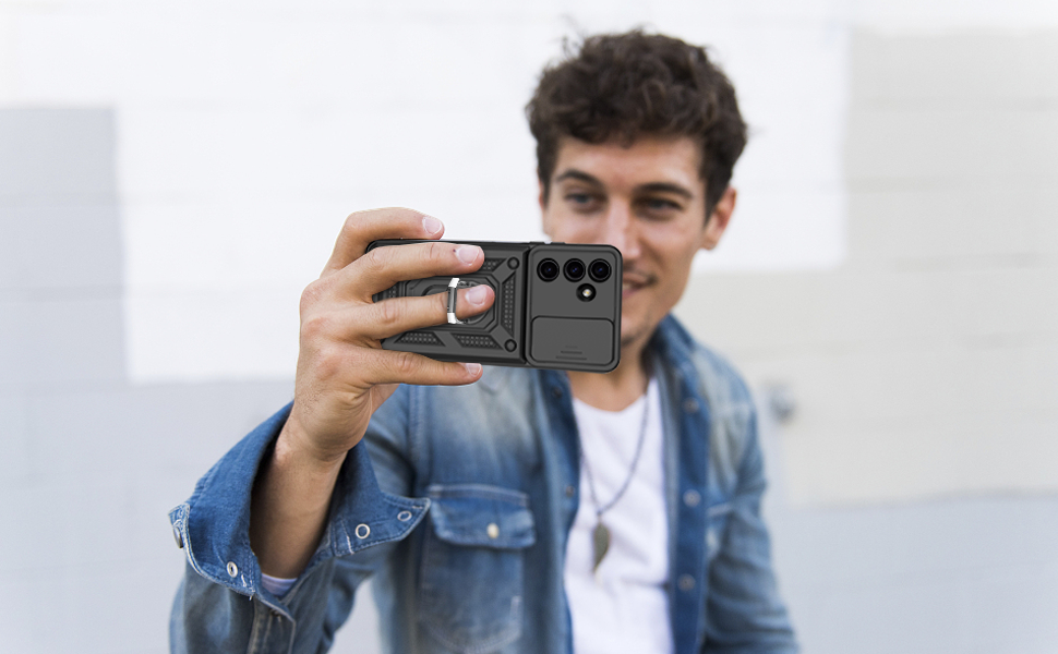 Guisessy für Samsung Galaxy A55 5G Hülle, für Samsung A55 Handyhülle Kameraschutz Slide Camera ...