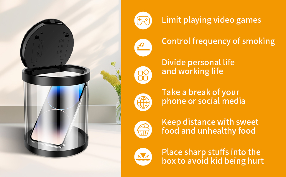 LCZNXJJY Timed Lock Box, Time Locking Container with LCD Display, Large Capacity Phone Lock Box ...