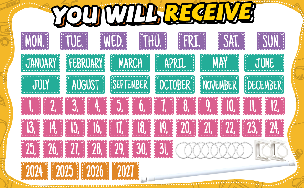 Amazon.com : Flip Calendar for Classroom, Multi-Color Classroom ...