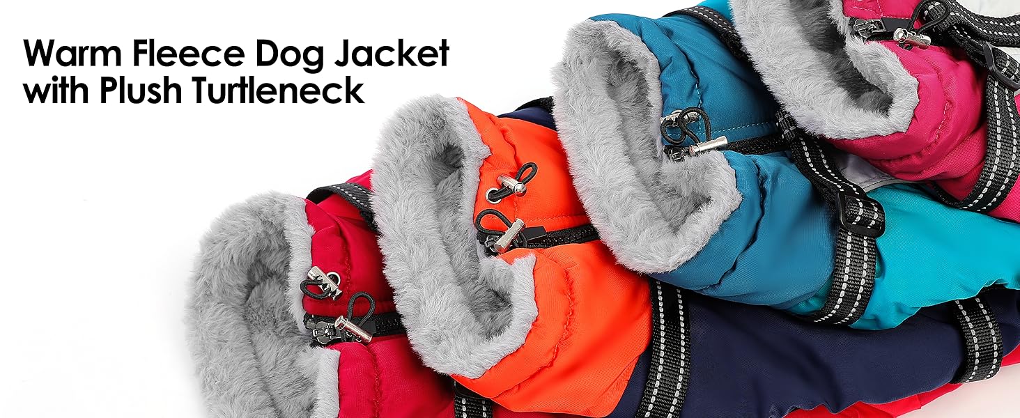 Amazon.com : AOFITEE Dog Jacket, Warm Dog Winter Coat with Harness Built-in, Waterproof Pets ...