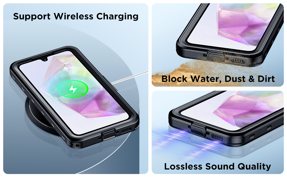 Amazon.com: femrit for Samsung Galaxy A35 5G Case Waterproof, [IP68 Underwater][Dropproof ...