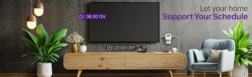 Fosmon 7 Day Digital Timers For Electrical Outlets Indoor Plug In