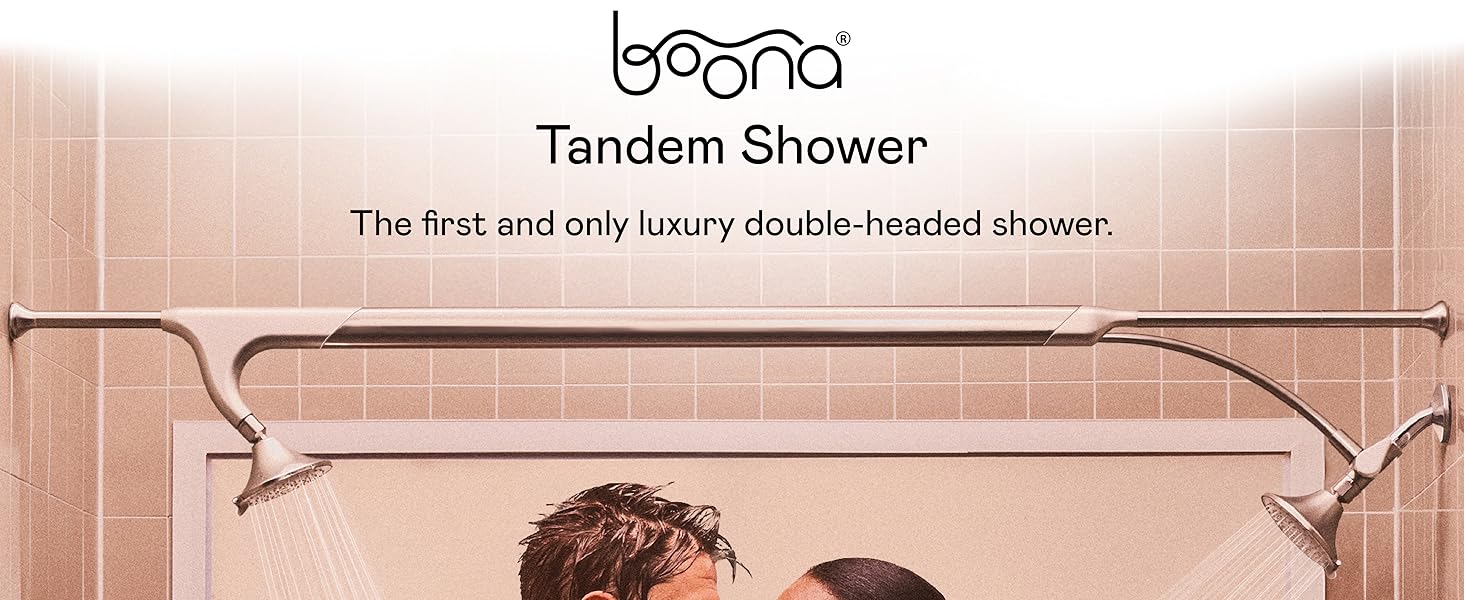 BOONA Original Tandem Shower as Seen on Shark Tank | Dual Shower Head for Couples | Spa-Like ...
