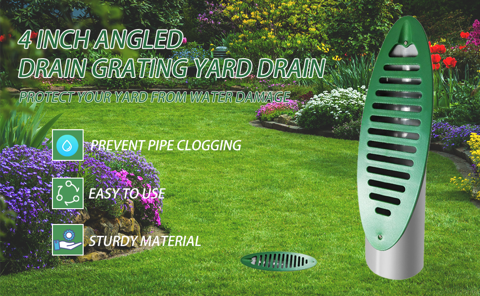 Amazon.com : Leanaco Yard Drain Emitter,Green Angled Drain for Sewage ...