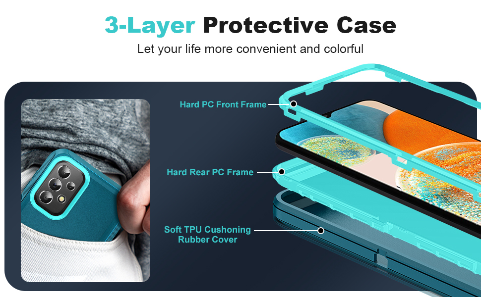 Amazon.com: LeYi for Galaxy A23 5G Phone Case: A23 Case [Not Fit A23 UW Version] with 2 Pack ...