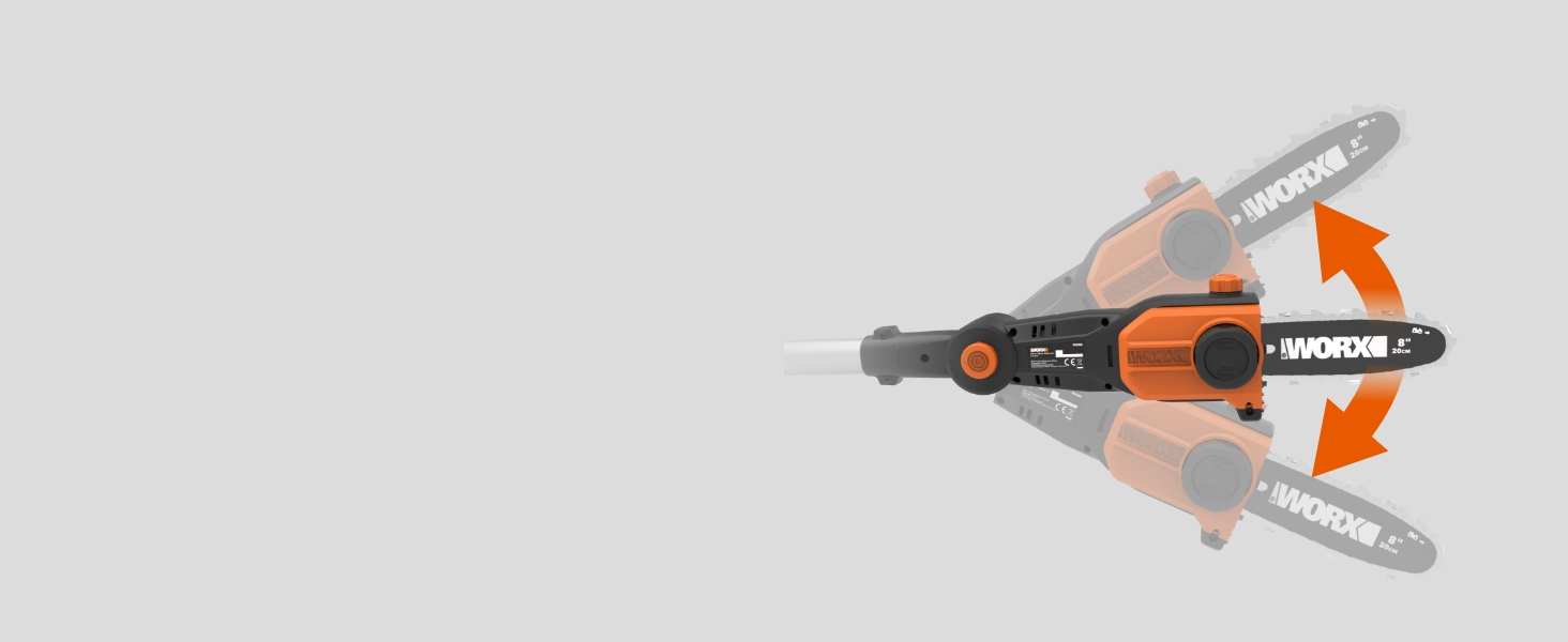 Amazon.com : Worx Nitro 20V 8 '' cordless pole chainsaw tool only WG349.9 : Patio, Lawn & Garden