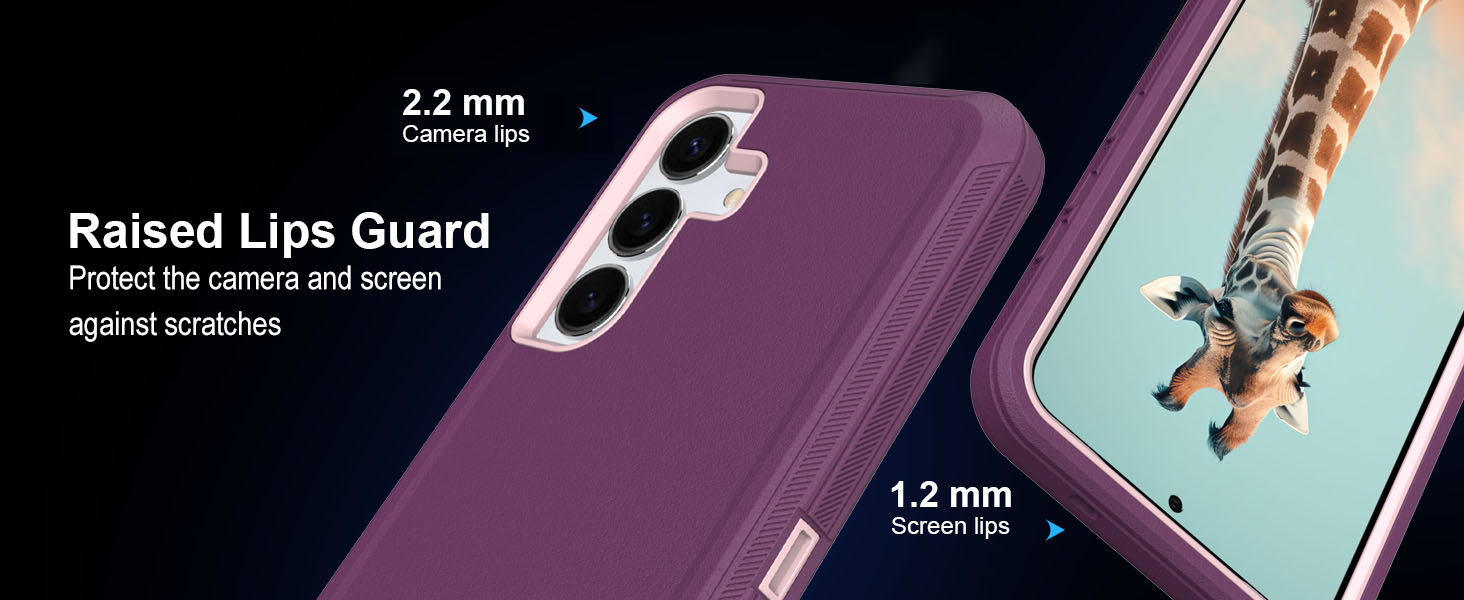 Amazon.com: Aliruke for Galaxy S25 Case, 3-Layer 16ft Drop Protection, with Dustproof Port Cover ...