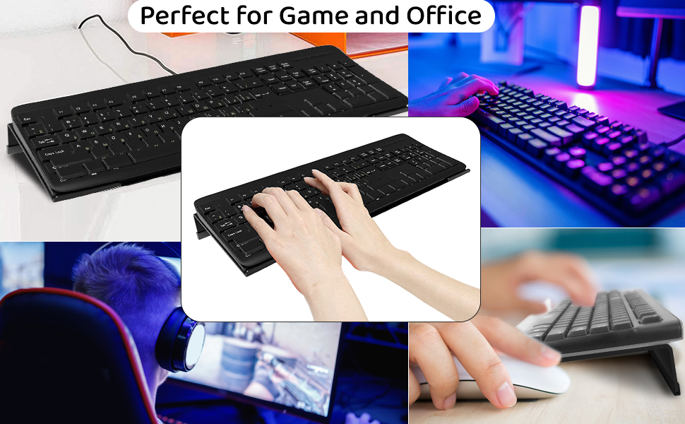 Beijieaiguo Tilted Pc Keyboard Stand Computer Keyboard Stand Acrylic Ergonomic Keyboard Riser