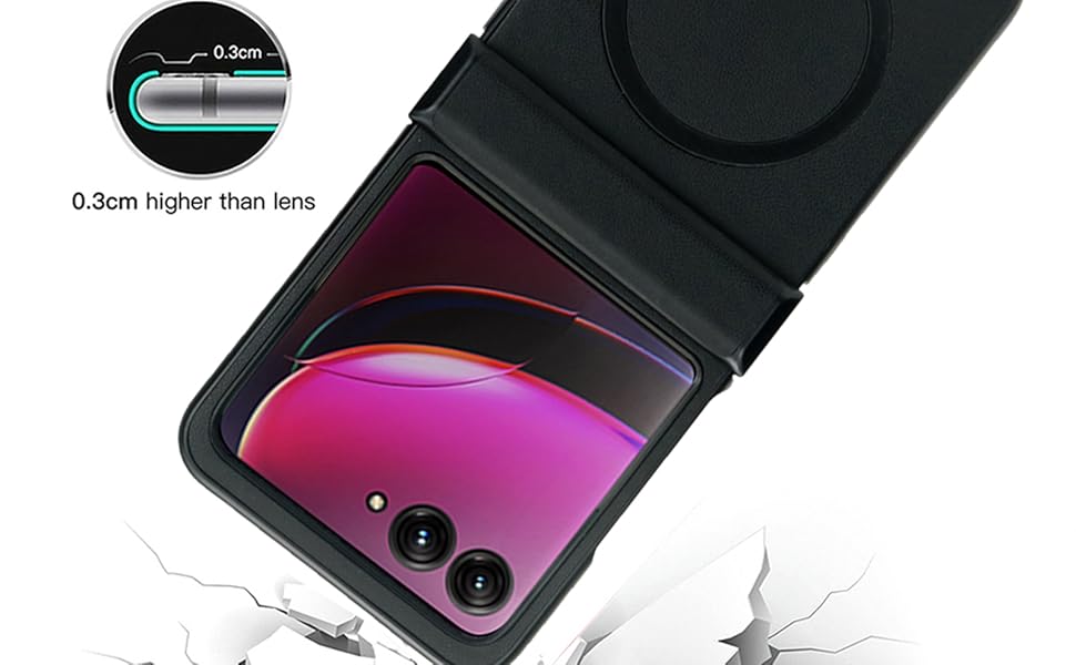 Amazon.com: KUGEW for Motorola Razr Plus 2023 Case with Hinge Protection, Compatible with ...