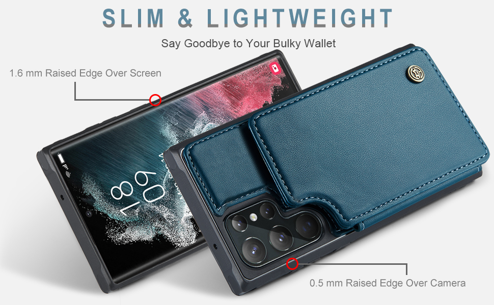 Amazon.com: Vinich for Samsung Galaxy S22 Ultra Wallet Case with Card Holder, RFID Blocking ...