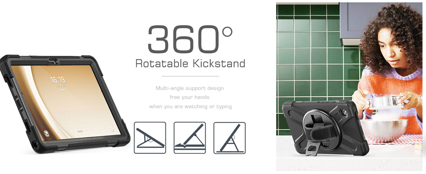 ZenRich for Samsung Galaxy Tab A9 Plus Case 11 inch (SM-X210/X215/X216), Rugged Shockproof ...
