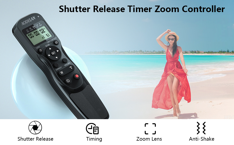 Amazon.com : AODELAN Shutter Release Timer Zoom Controller Wired Camera Remote Control for Sony ...