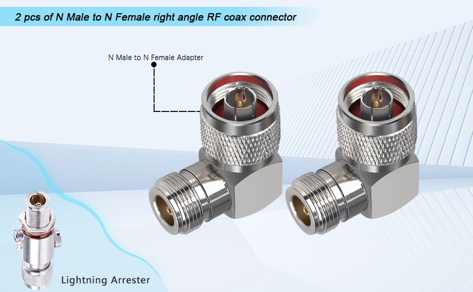Amazon.com: TUOLNK N Type Right Angle Adapter N Male to N Female 90 Degree L Shape RF Coax ...