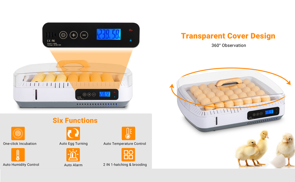 Amazon.com: 35 Egg Incubators for Hatching Eggs, Chicken Egg Incubator with Automatic Egg ...