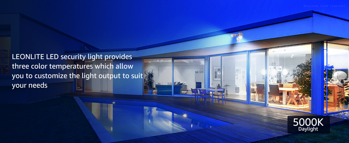 LEONLITE 3CCT LED Security Light, Motion Sensor Flood Lights Outdoor ...