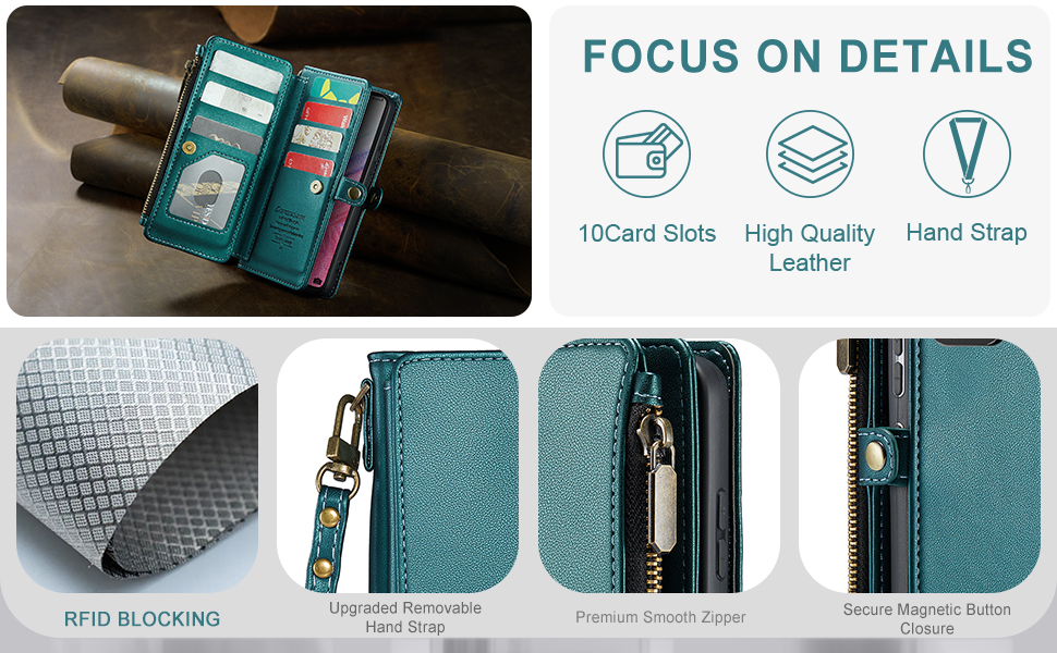 Amazon.com: Defencase Samsung Galaxy A53 5G Case, RFID Blocking Wallet for Women Men, PU Leather ...