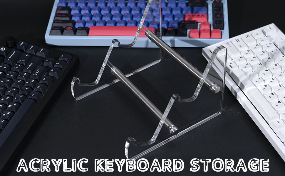 GEKUCAP 1 Pcs 2-Tier Acrylic Mechanical Keyboard Display Stand ...