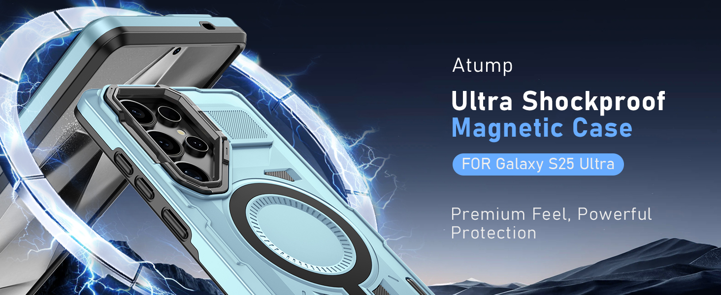 Amazon.com: ATUMP Magnetic for Samsung Galaxy S25 Ultra Case with [2 Pack HD Screen Protector ...