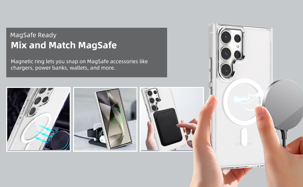 Amazon.com: Lunivop for Samsung Galaxy s24 Ultra Case Hard [Compatible with Magsafe Wireless ...