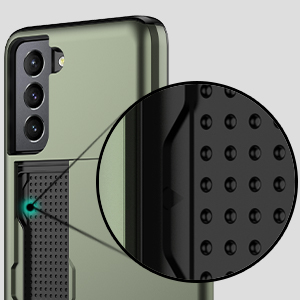 Amazon.com: Nvollnoe for Samsung S21 FE Case with Card Holder Dual Layer Heavy Duty Protective ...