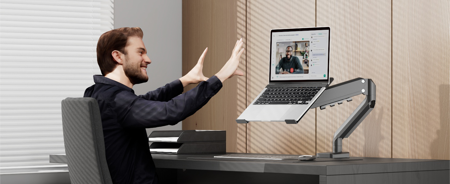 Amazon.com: UPGRAVITY 2-in-1 Gas Spring Laptop Arm for 12"-17" Notebook ...