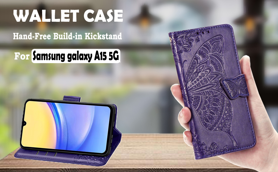 Amazon.com: HAOTP for Samsung Galaxy A15 5G Phone Case Wallet,Women Flip Folio Cover Credit Card ...