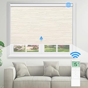 Amazon.com: Tokblind Motorized Roller Shade with Remote Control, Blackout Electric Shade for ...