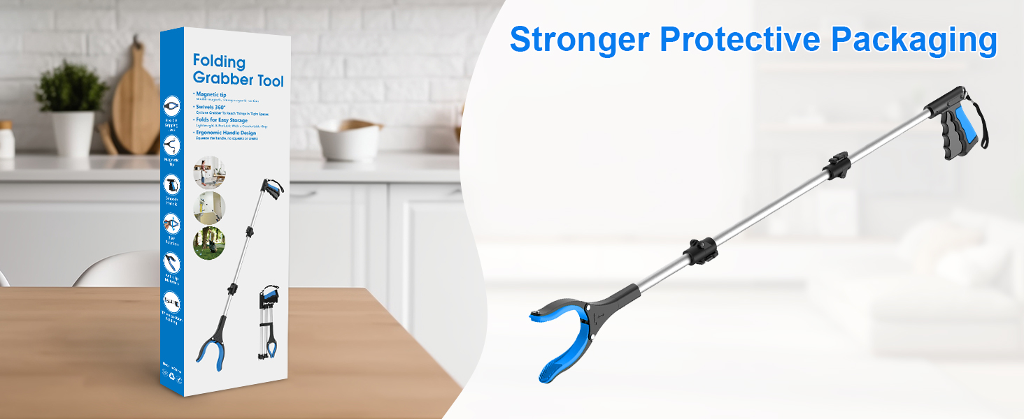 Amazon.com: AgeSage 43" Grabber Reacher Tool, Foldable Reacher Grabber Pickup Tool with 360 ...