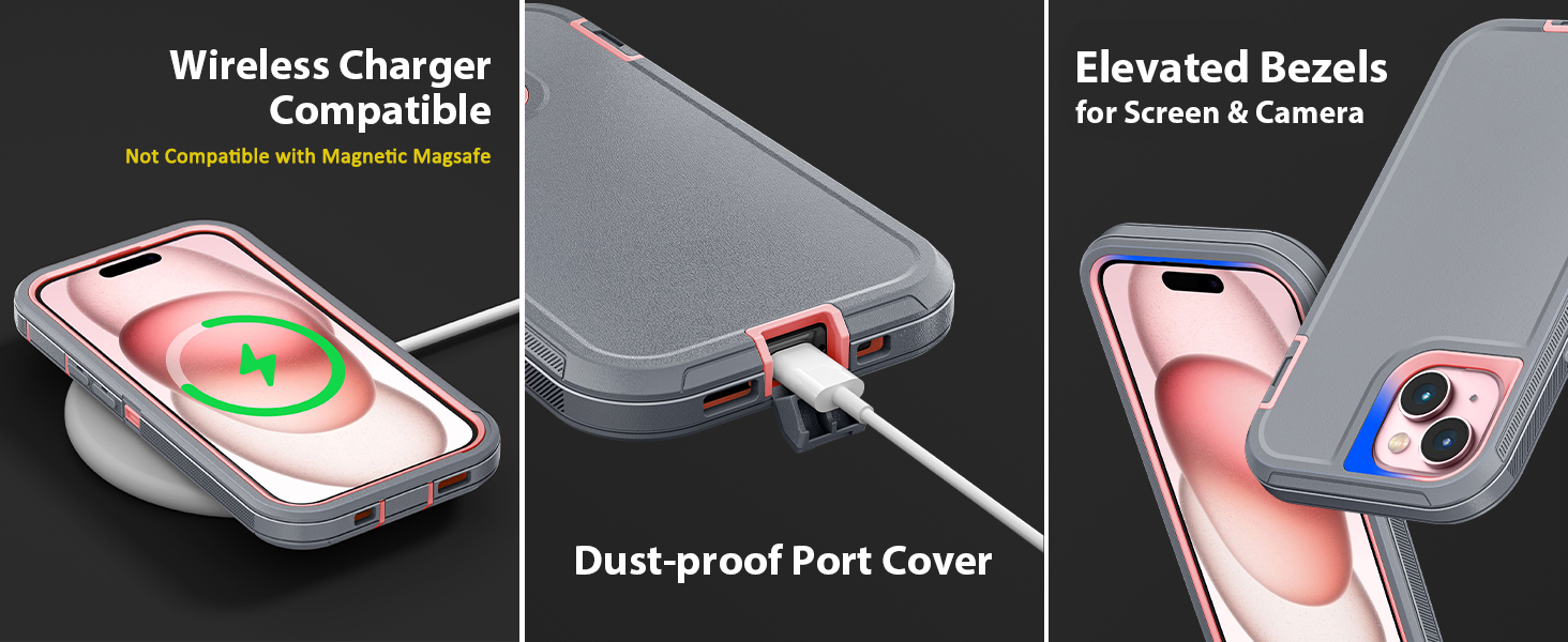 Amazon.com: Jelanry Case for iPhone 15 Plus, Heavy Duty Rugged Dual-Layer Protection Phone Case ...