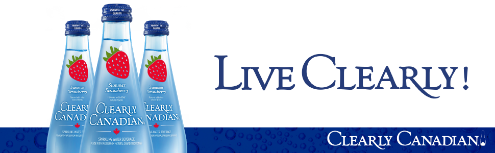 Amazon.com : Clearly Canadian Summer Strawberry Sparkling Spring Water Beverage, Natural ...