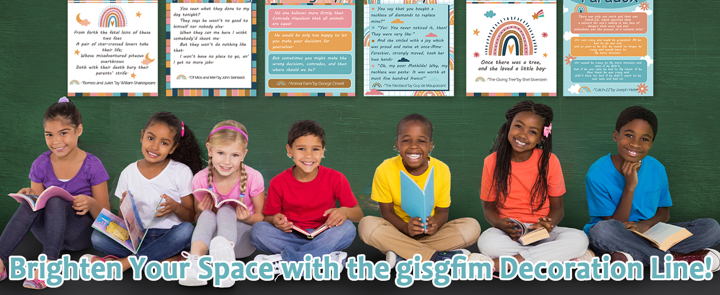 Amazon.com: 12 Boho Rainbow Figurative Language Posters for Classrooms ...