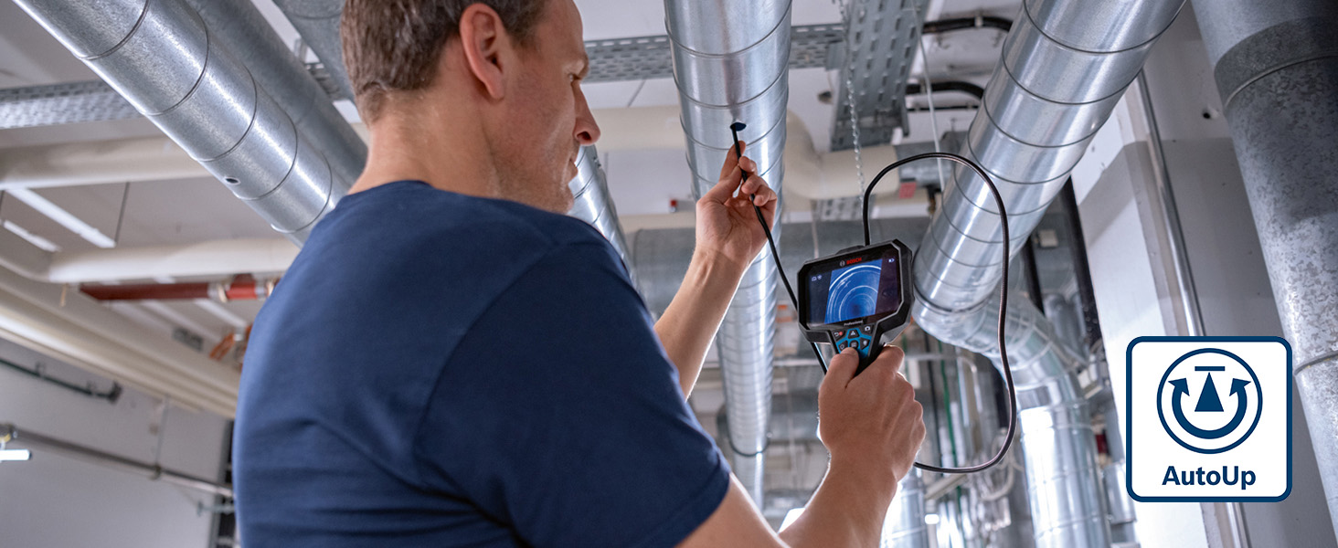 Bosch Professional Inspektionskamera GIC 12V-5-27 C (Kabellänge: 150 cm, Ausrichtungsfunktion ...