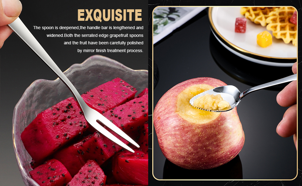 Amazon.com: Grapefruit Spoon Serrated Edge Stainless Steel Fruit Knife Grapefruit Utensils Tool ...