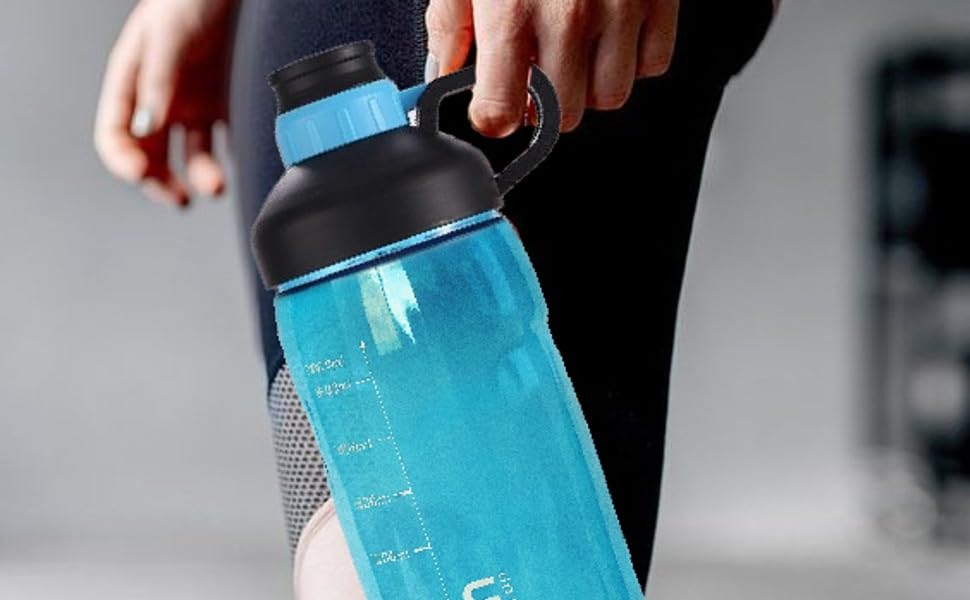 Zadict Large Capacity 2 Liter (2000ml) Leak Proof BPA Free Fitness Sports Water Bottle, Reusable ...