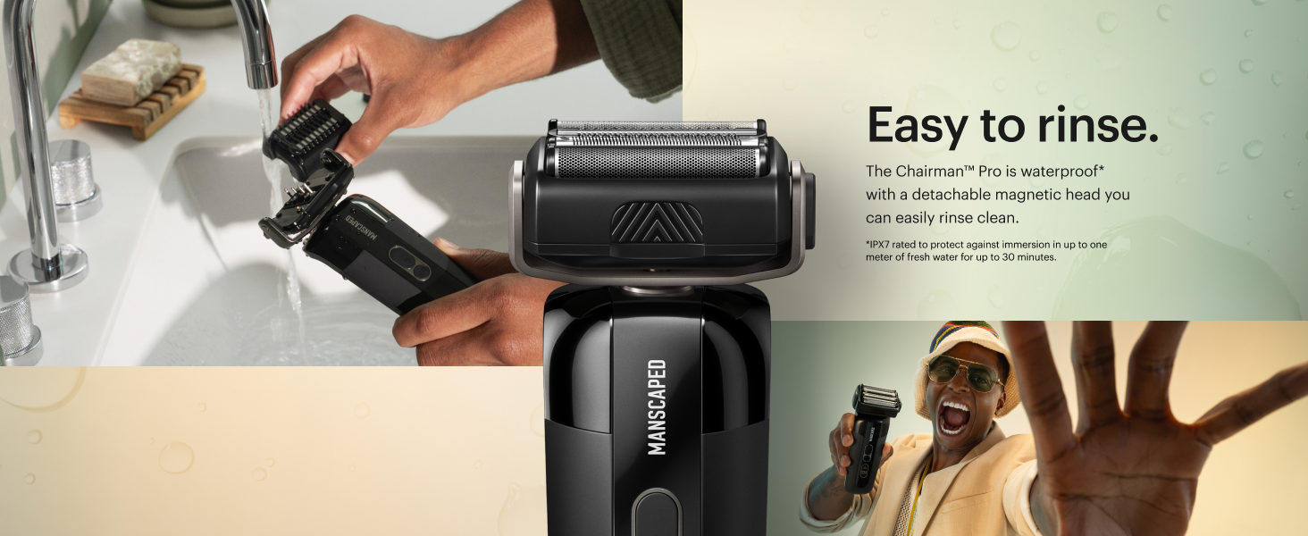 Amazon.com: MANSCAPED® The Chairman™ PRO Men’s Electric Foil Face Shaver - Two Interchangeable ...