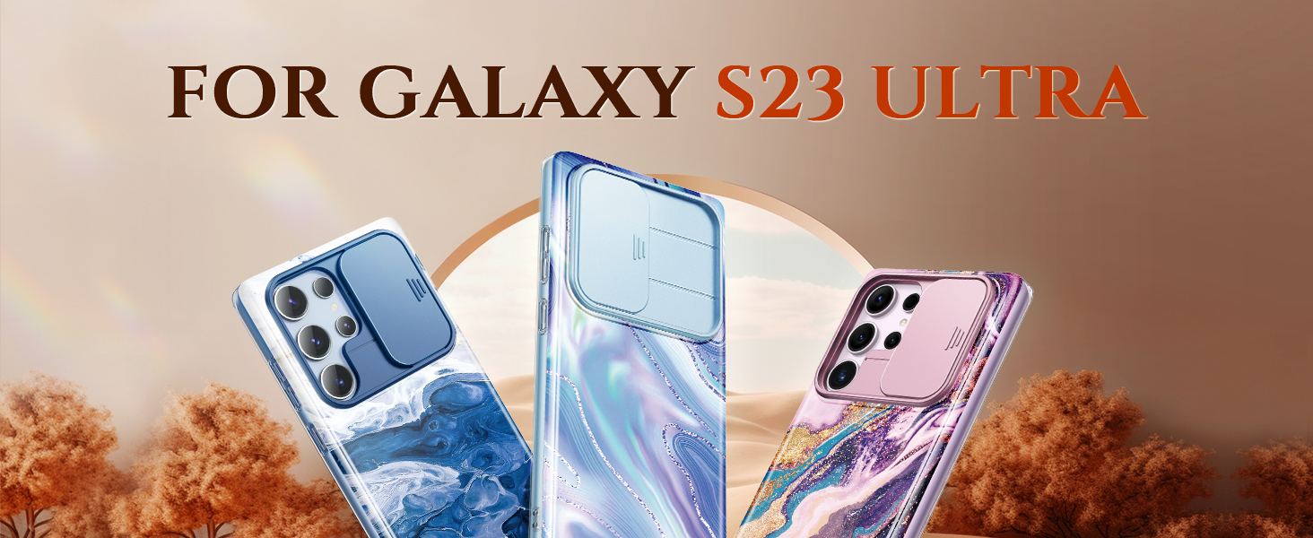 Amazon.com: GVIEWIN for Samsung Galaxy S23 Ultra Case with Slide Camera Cover, [Built-in Screen ...