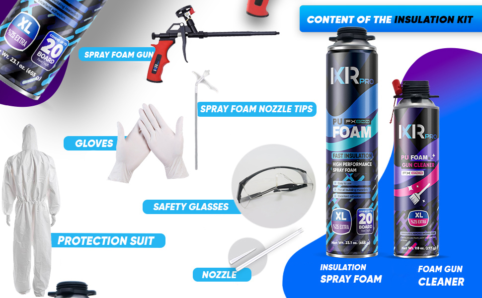 Amazon.com: Spray Foam Insulation Kit (12 PK Kit) Expanding Foam Sealant, Spray Insulation Foam ...