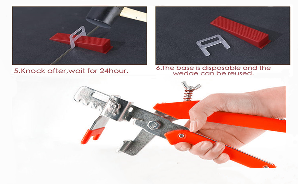 400PCS Tile Leveling System Kits 1.5mm 300pcs Tile Spacers Clip 100pcs ...