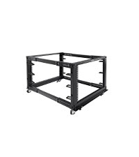 Amazon.com: Tecmojo 8U Open Frame Server Rack,4-Post Adjustable Depth Rolling Network Rack for ...