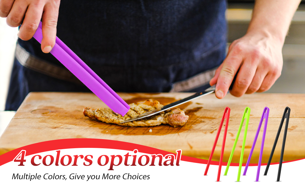 2 Stück Silikonzange, 29cm Schwarz & rot Silikon Lebensmittelclip Antihaft-Kochzange ...