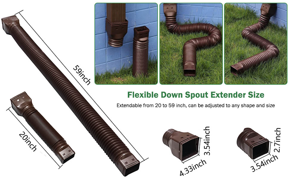 Amazon.com: Cuifati Downspout Extensions, Flexible Rain Gutter ...